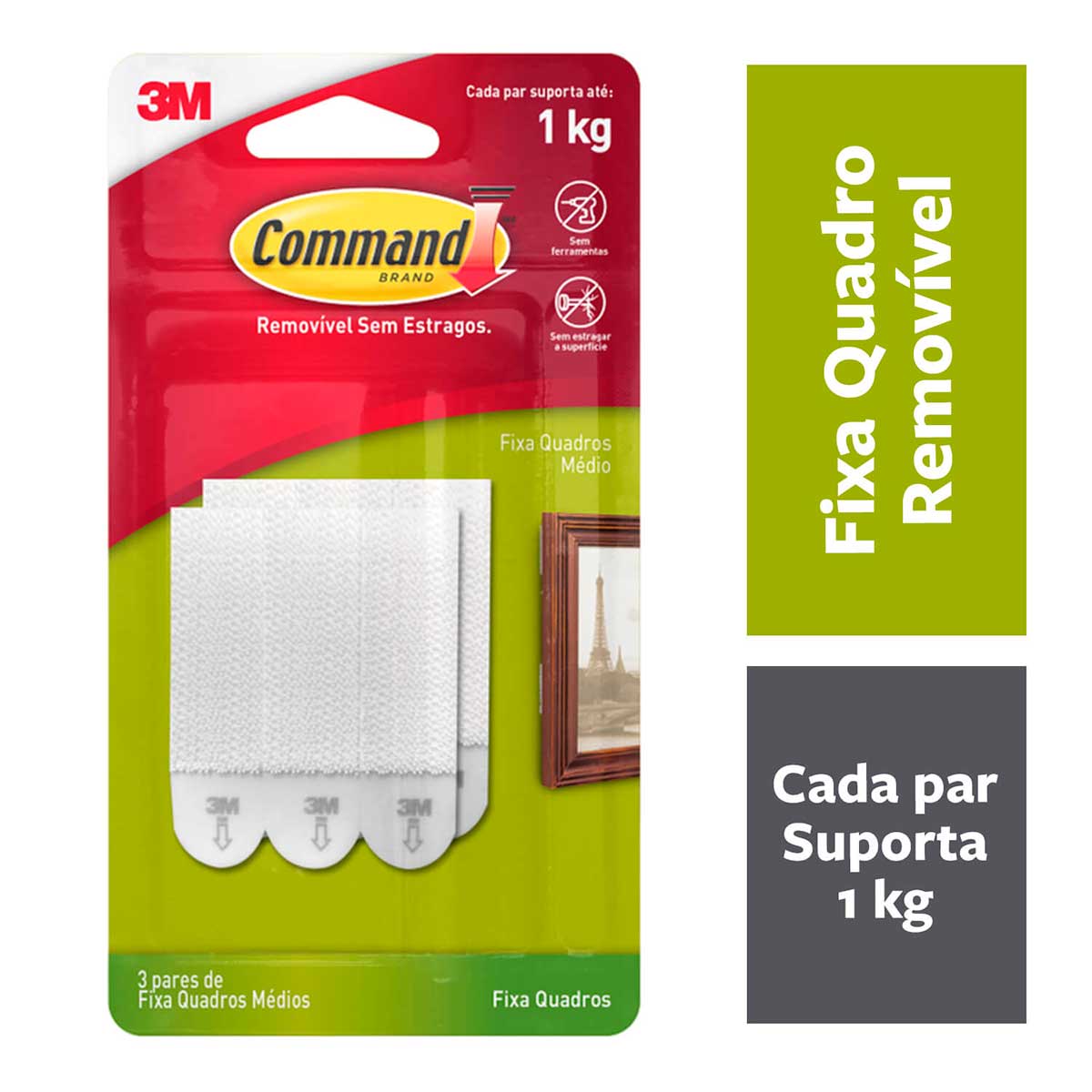 Fecho Fixa Quadro Médio 3M Branco Command - Carrefour