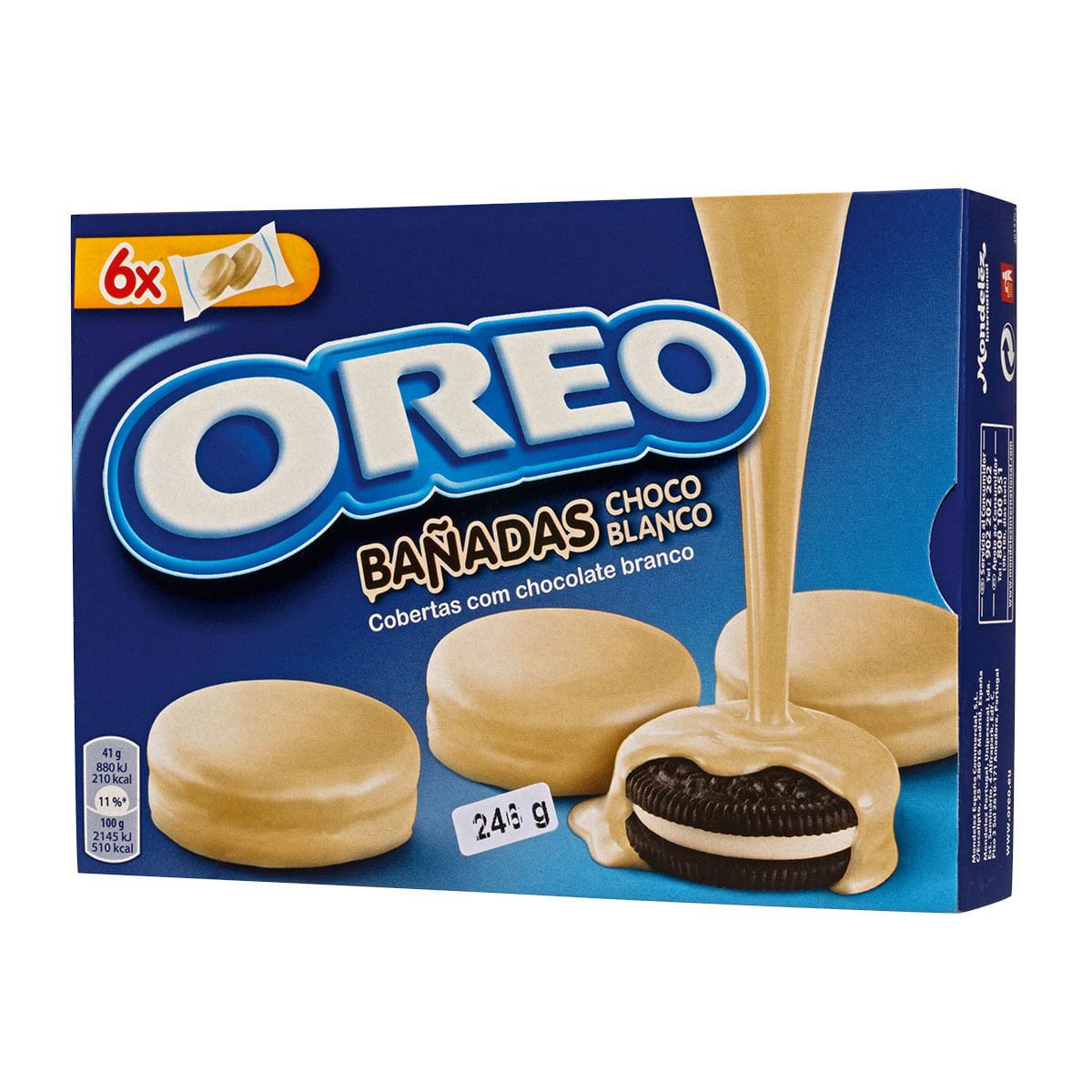 Biscoito Recheado de Baunilha com Cobertura de Chocolate Branco Oreo ...