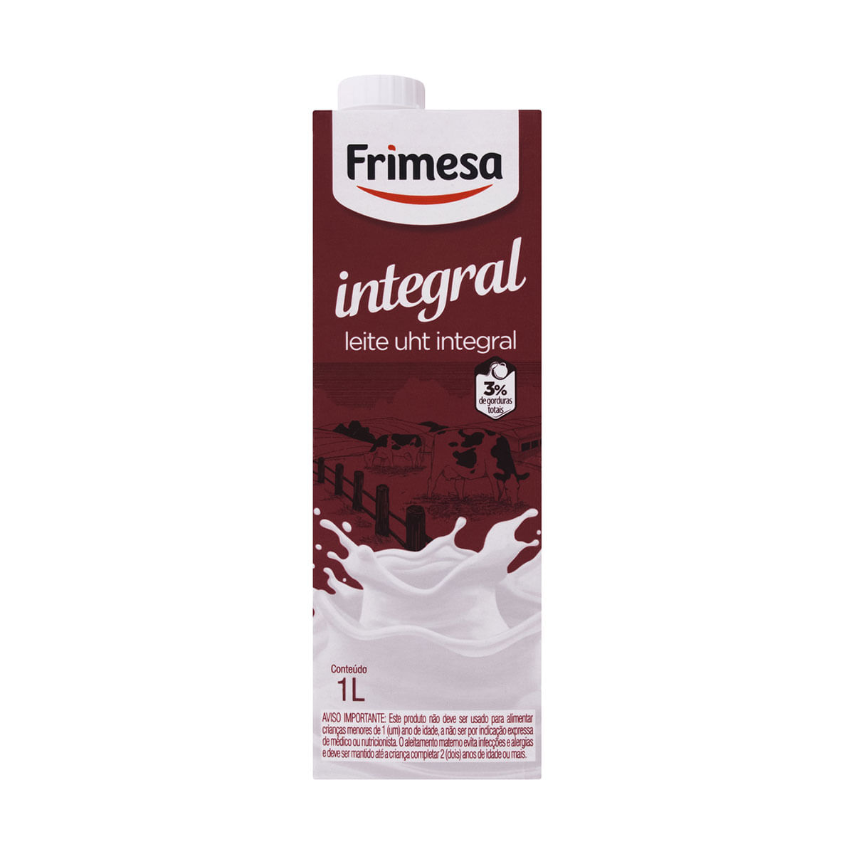 Leite UHT Integral Frimesa Caixa com Tampa 1L - Carrefour
