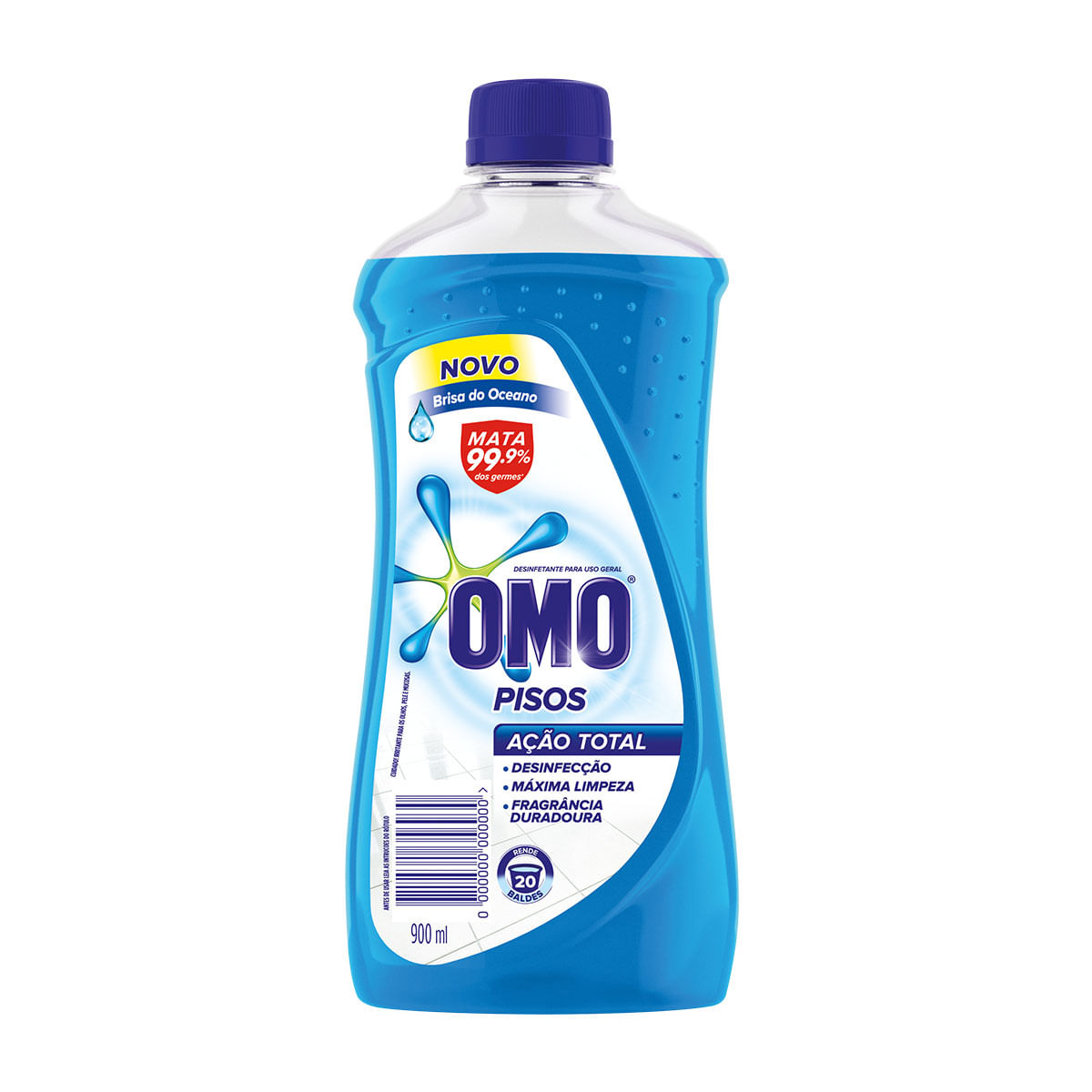 Limpa Piso Omo Ação Total Brisa do Oceano 900ml | Carrefour