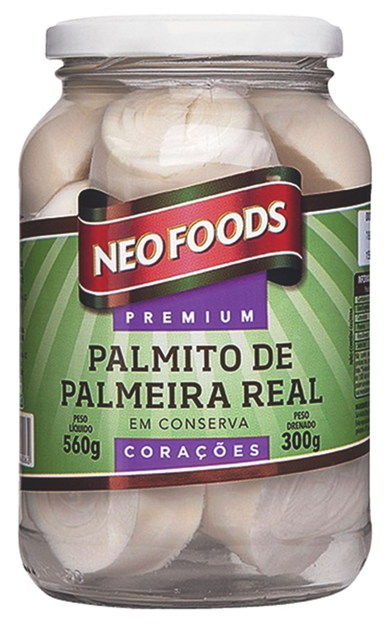 Palmito Palmeira Real Corações em Conserva Neo Foods 300g | Carrefour